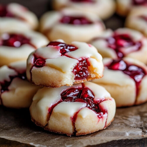White Chocolate Cherry Shortbread Cookies - Barkil Recipes
