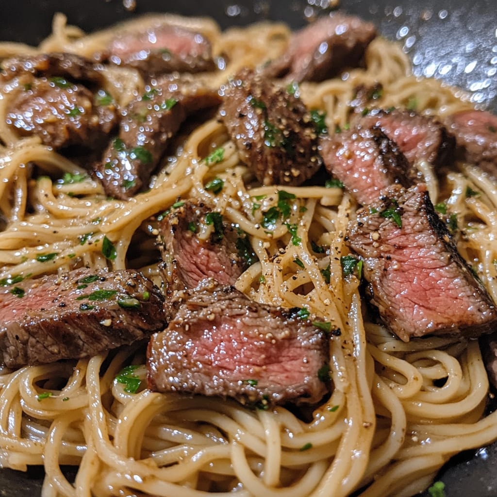 Garlic Butter Steak Lightning Noodles – The Ultimate Comfort Dish ...